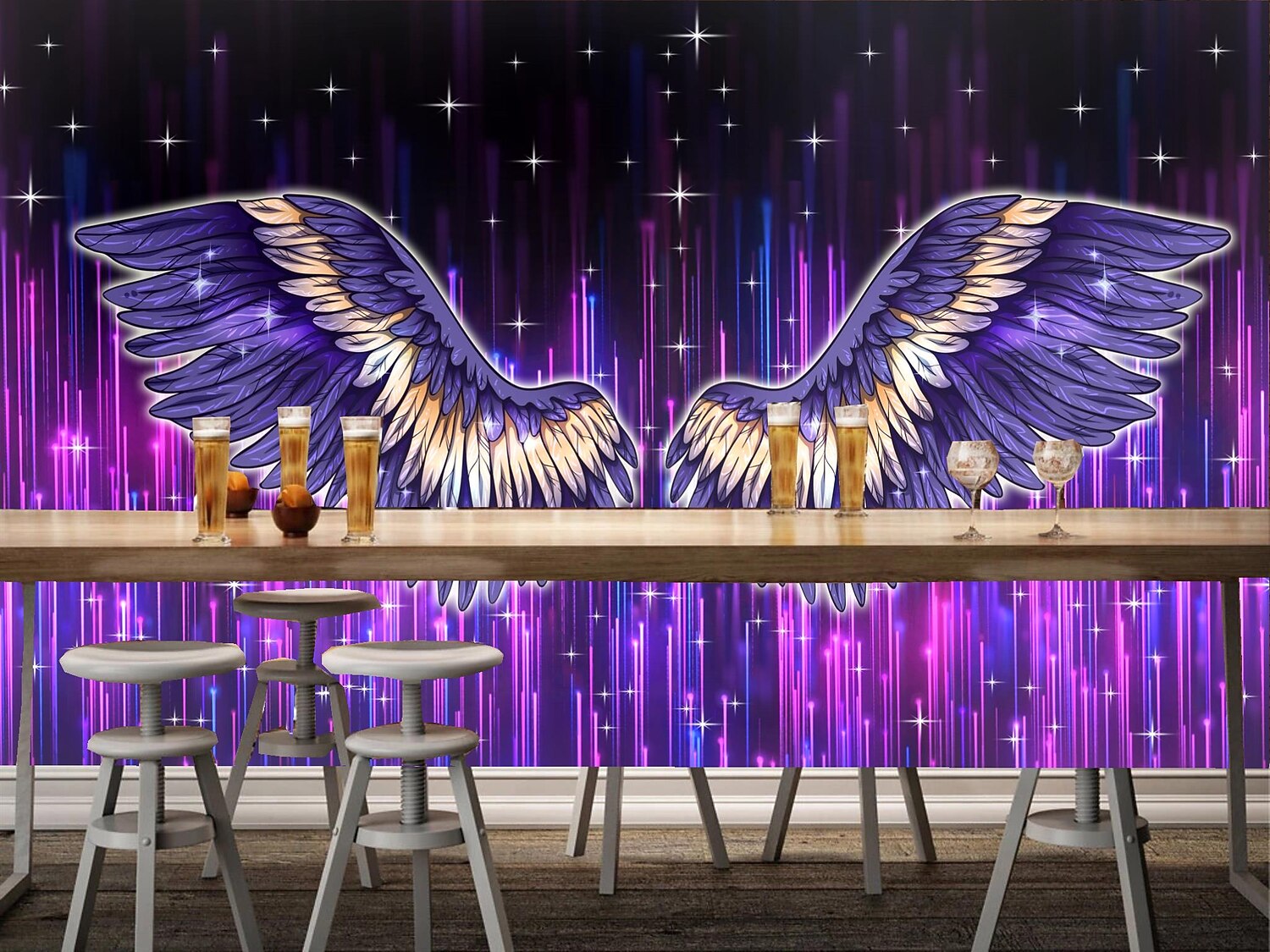 Purple Angel Wings Wallpaper