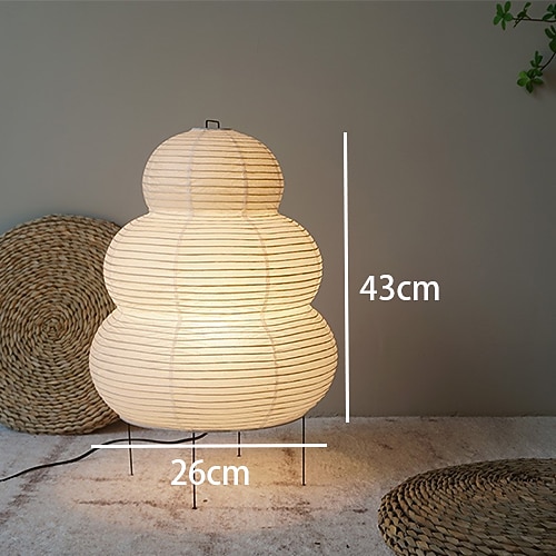 Paper Lamp Modern Retro Desk Lamp Japanese Design Paper Lampshade LED ...