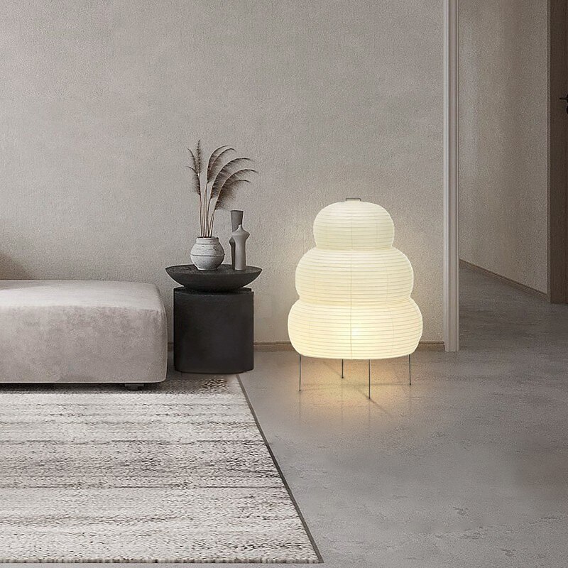 Paper Lamp Modern Retro Desk Lamp Japanese Design Paper Lampshade LED ...