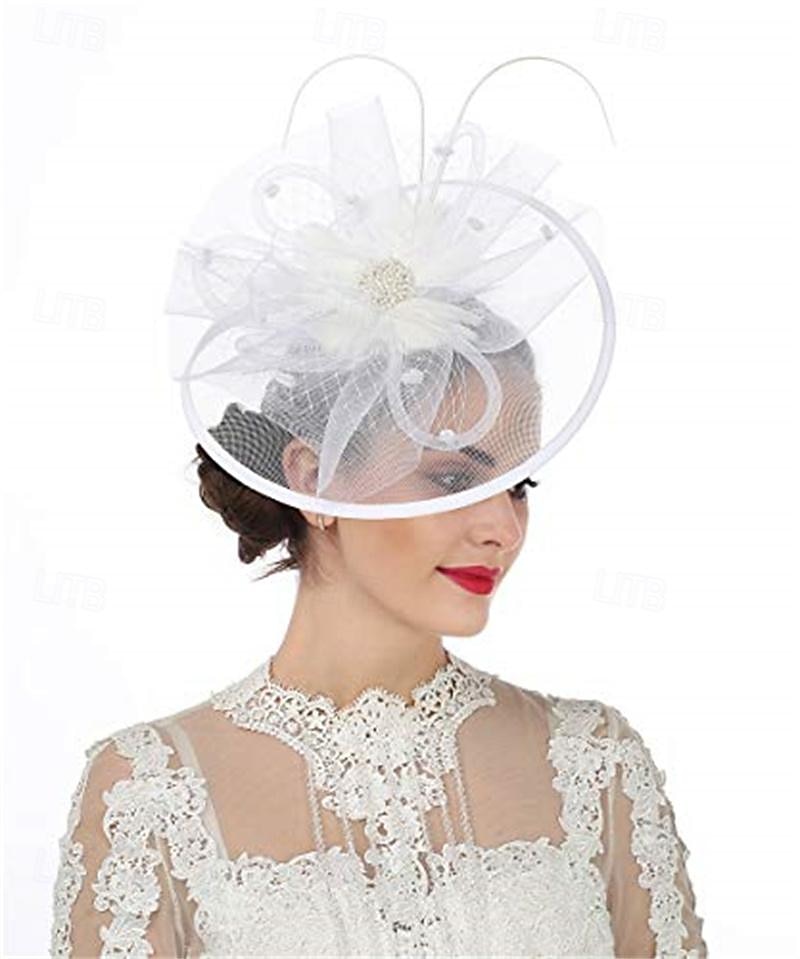 Elegant Retro Vintage Fascinators Hat Fascinator Veil Headband Bridal ...