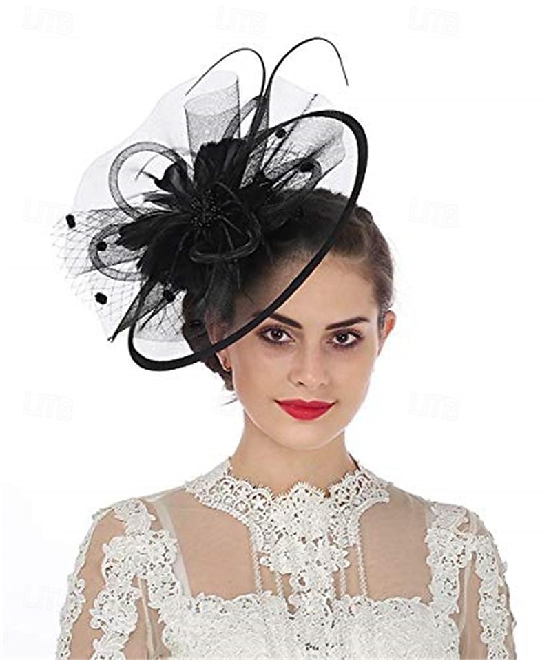 Elegant Retro Vintage Fascinators Hat Fascinator Veil Headband Bridal ...