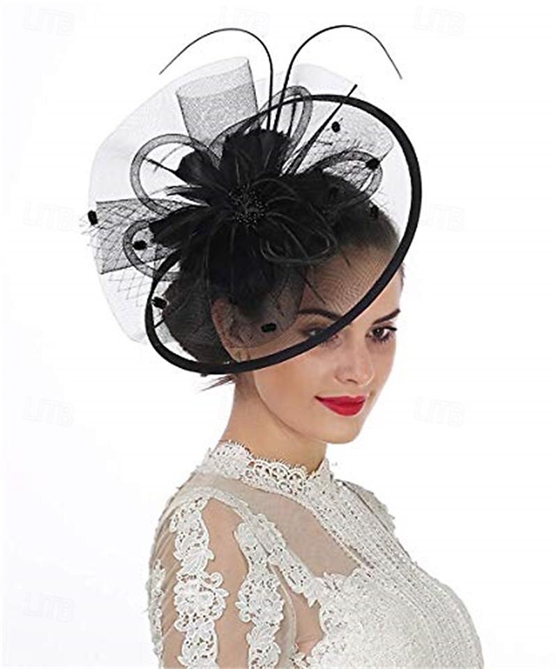 Elegant Retro Vintage Fascinators Hat Fascinator Veil Headband Bridal ...