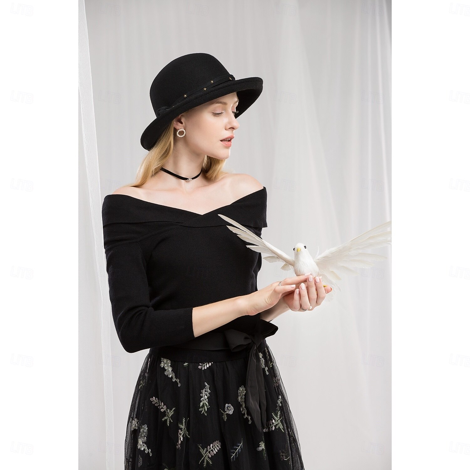 Hats 100% Wool Bowler / Cloche Hat Bucket Hat Fedora Hat Wedding Tea ...