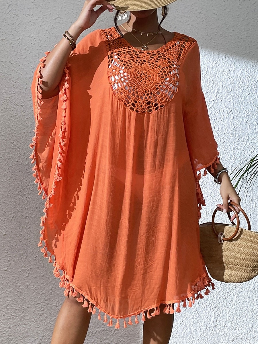 Women's Swimwear Cover Up Rash Guard Dress Swimsuit Ruched Cut Out ...