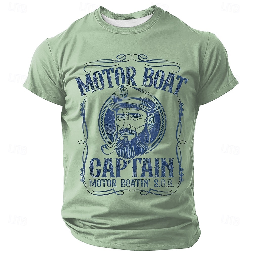 Men's Motor Boat Captain Motor Boatin' SOB Funny Retro Nautical Double ...