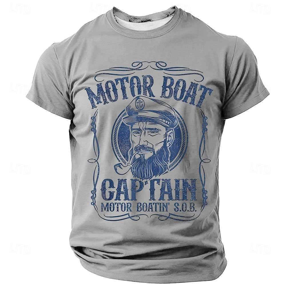 Men's Motor Boat Captain Motor Boatin' SOB Funny Retro Nautical Double ...
