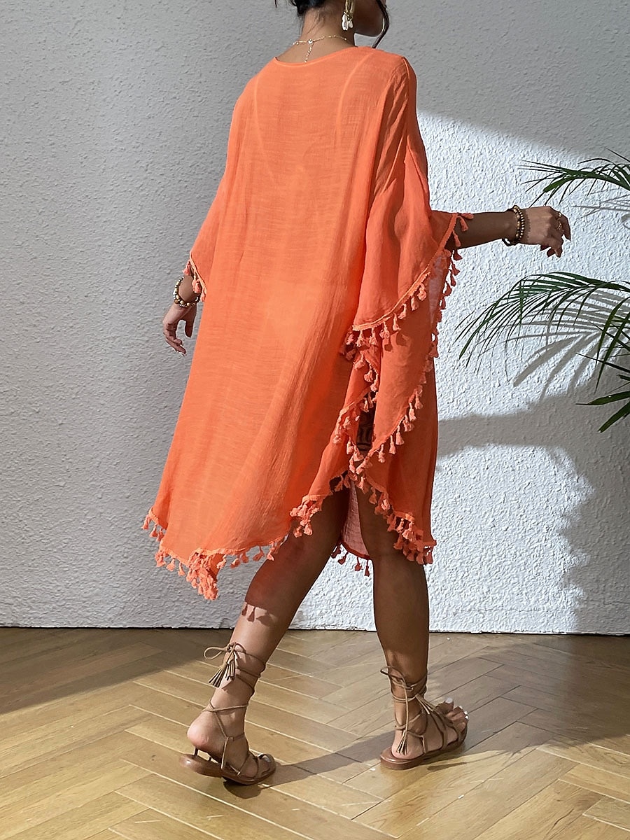 Women's Swimwear Cover Up Rash Guard Dress Swimsuit Ruched Cut Out ...