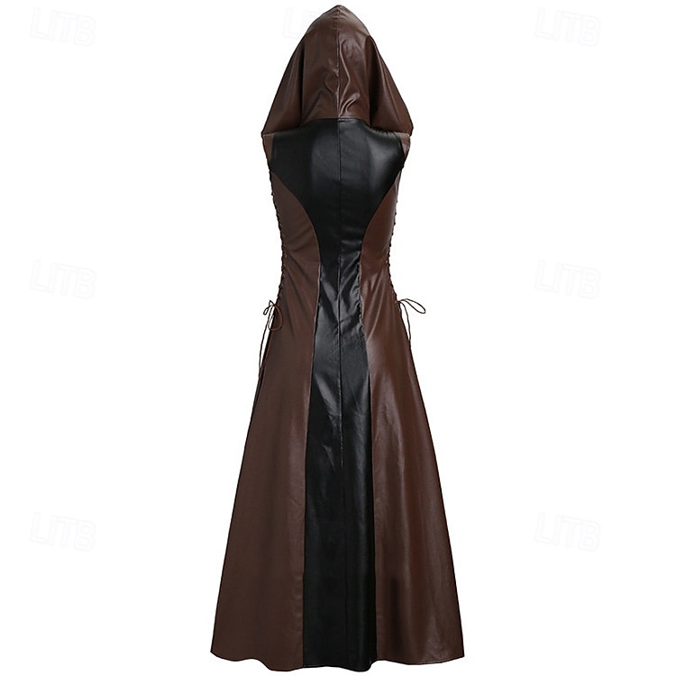 Medieval Renaissance Ankle Length Dress Sleeveless Archer Ranger Fancy ...