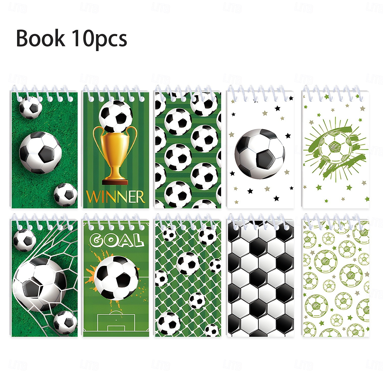 22 Pcs Soccer Stationery Set, 10 Mini Notebooks & 12 Pencils for Kids ...