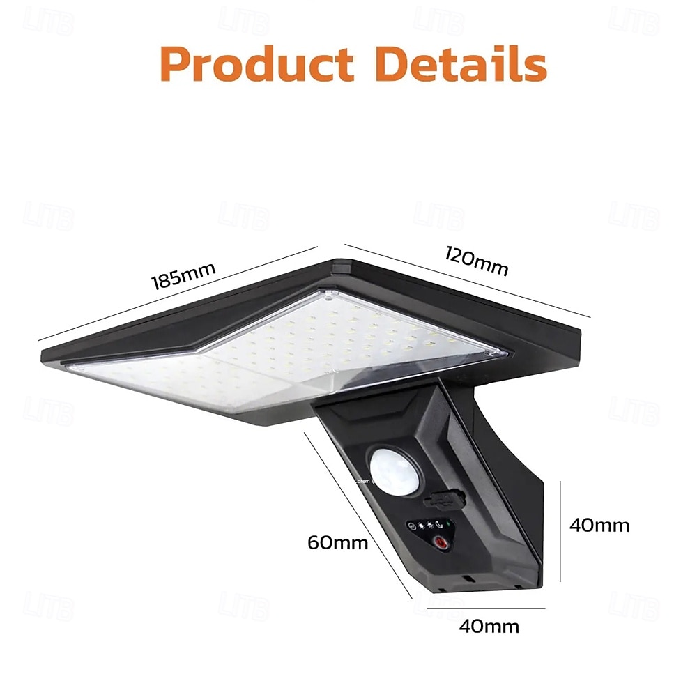Solar Address Light Outdoor Wall Lamp with 3 Light Modes Dusk to Dawn ...
