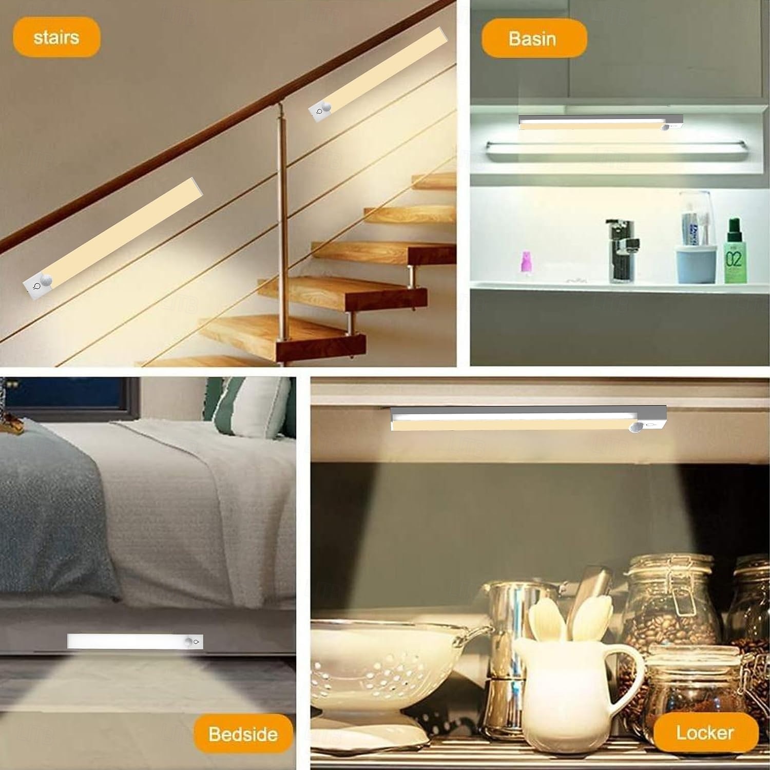 Under Cabinet Lights Rechargeable Battery Operated Motion Sensor Light ...
