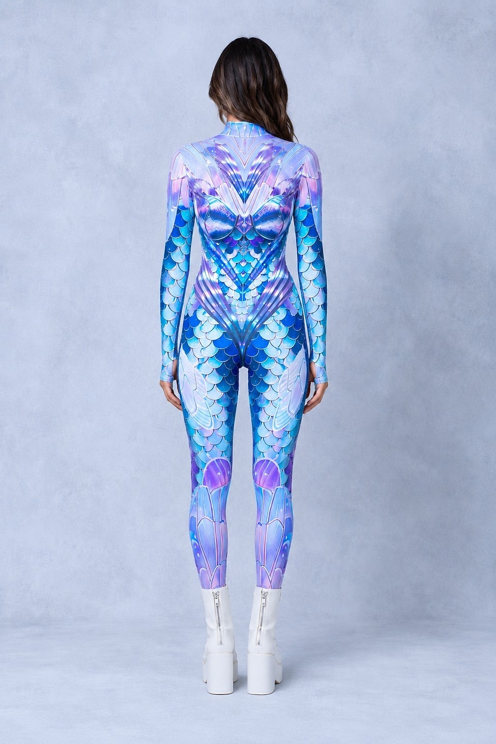 Full Body Suit Bodysuit Onesie Costume Graphic Mermaid Printing Mermaid ...