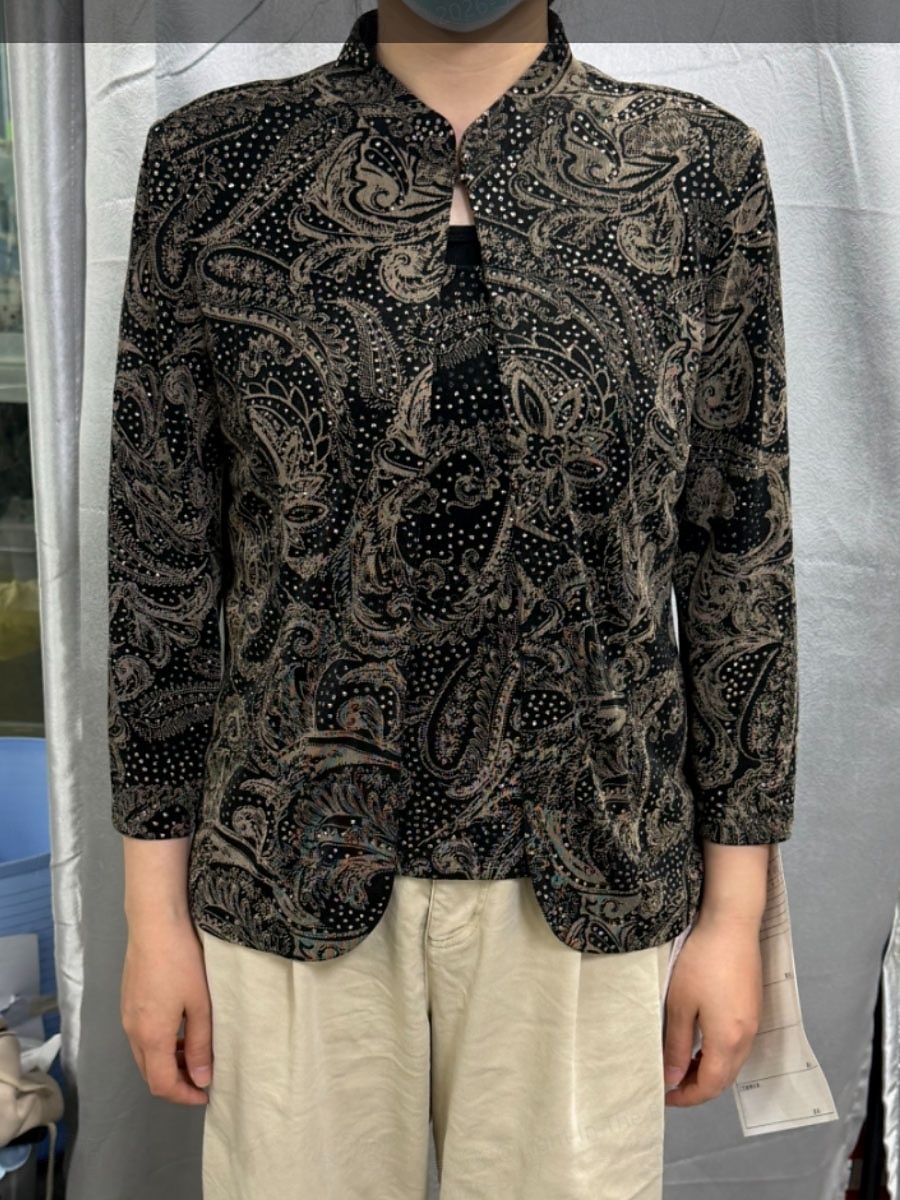 Femmes Veste Hauts Élégants Hauts de soirée Twin-set Jacquard ...
