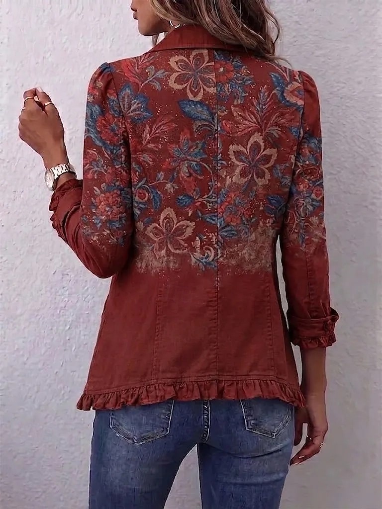 Cowboy Women's Bolero Jacket Warm Print Elegant Vintage Fashion Daily ...
