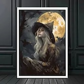 Halloween Wall Art Canvas Victoria Crow Witch Ghost Prints and Posters ...