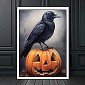 Halloween Wall Art Canvas Victoria Crow Witch Ghost Prints and Posters ...