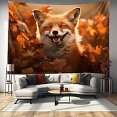 Cute Fox Hanging Tapestry Wall Art Large Tapestry Mural Decor ...