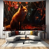 Cute Fox Hanging Tapestry Wall Art Large Tapestry Mural Decor ...