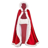 Wedding Cape Hooded Cloak for Bride Winter Reversible with Faux Fur ...