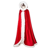 Wedding Cape Hooded Cloak for Bride Winter Reversible with Faux Fur ...