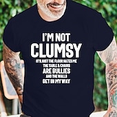 Men's Funny 'I'm Not Clumsy' Graphic T-Shirt - Humorous Short Sleeve ...