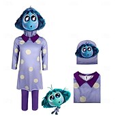 Inside Out 2 Anger Fear Sadness Dress Cosplay Costume Cosplay Movie ...