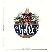 Patriotic Wooden Door Sign Decoration for Independence Day 4th of July ...