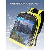 Men's Waterproof LED Display Backpack with App Control – Tech Style PU ...