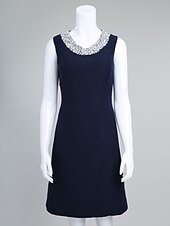 A-Line Scoop Neck Short / Mini Chiffon Mother of the Bride Dress with ...