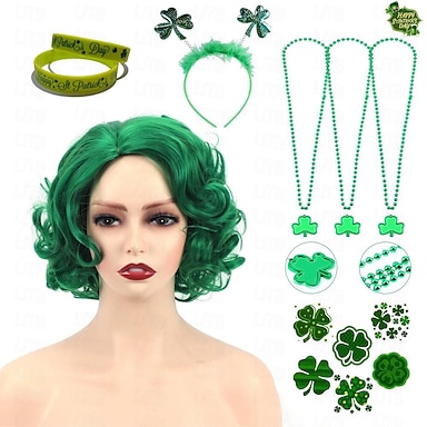 Rød Parykker og hairextensions netbutik: Festparykker med ægte hår