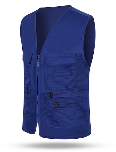 Polyester Cotton Multi-pocket Vest Volunteer Leisure Vest Work Clothes ...