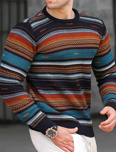 Homme Pull Chandail Pullover A côtes Tricoter Découpé Tricoté Bande Col ...