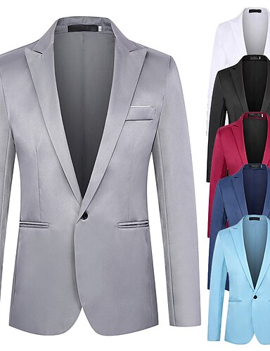 Men's Blazer Sport Jacket Sport Coat Breathable Work Business Single ...
