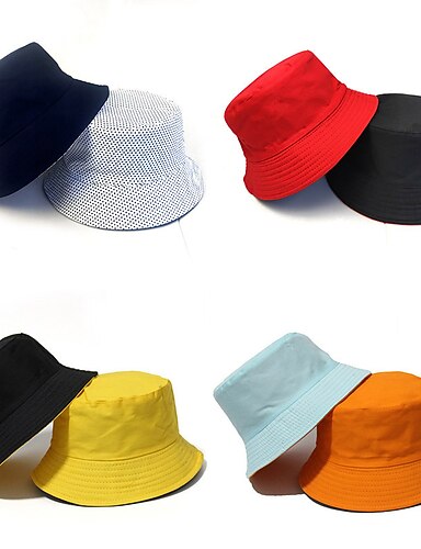 Men's Bucket Hat Sun Hat Fishing Hat Boonie hat Hiking Hat Orange ...