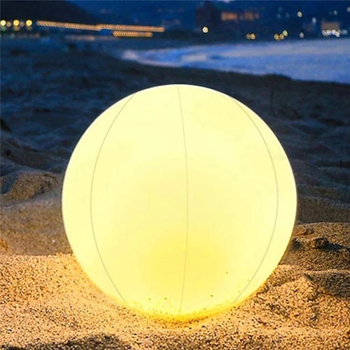 16-Color LED Pool Floating Light, LED Glowing Beach Ball 40cm 60cm ...