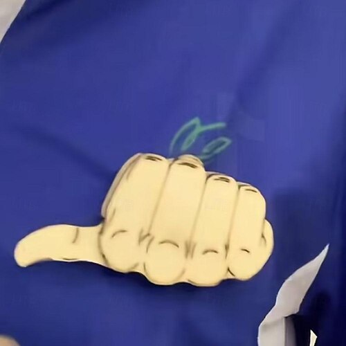 Funny Wooden Finger Brooch - Slideable Social Badge for Witty ...