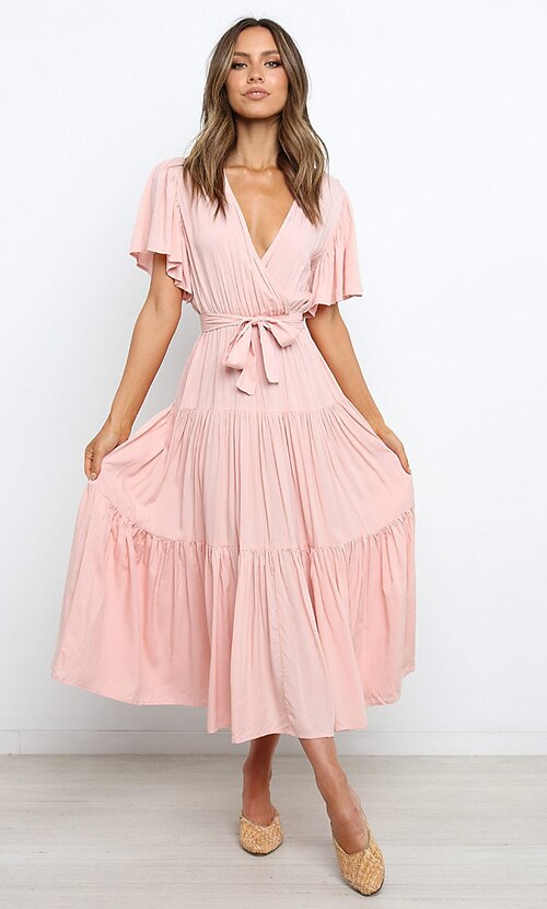 Dark Watermelon Color Dress