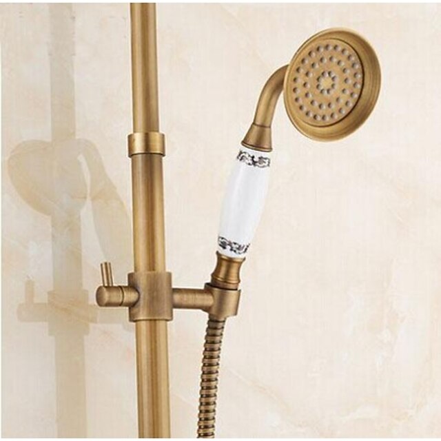 Vintage Shower Faucet Set, Brass Shower System Oil-rubbed Bronze ...