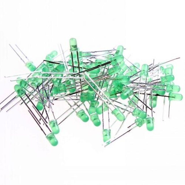 Green Light 3mm LED Light Emitting Diodes for Arduino Test (50 PCS ...
