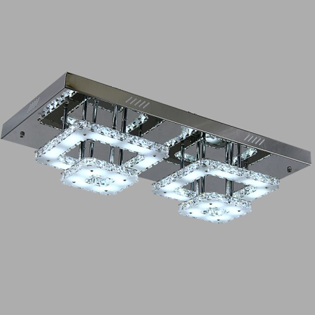 Modern/Contemporary Crystal Flush Mount Uplight For Living Room 110 ...