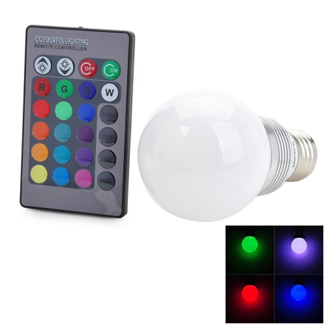 LED Globe Bulbs 100-200 lm E26 / E27 1 LED Beads COB Remote-Controlled ...