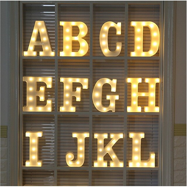 LED Letter Lights Sign 26 Letters Alphabet Light Up Letters Sign for ...