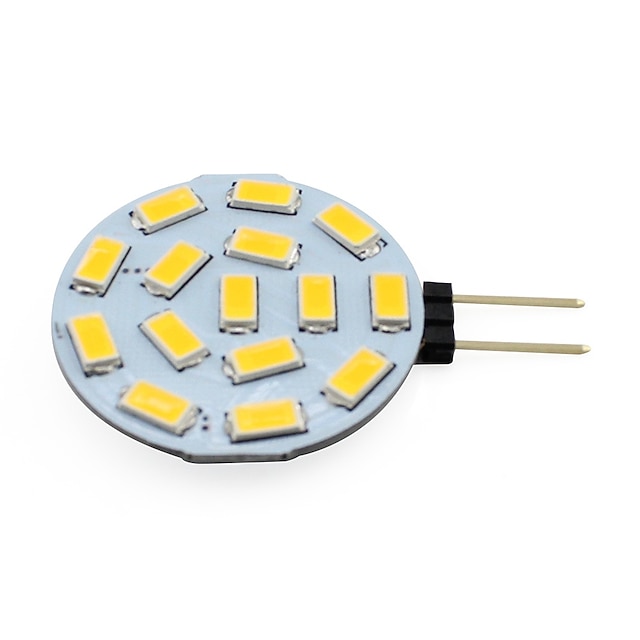 10pcs LED Bi-pin Light Bulb Lamp Side-pin 2W G4 Round 15 SMD5730 DC AC ...