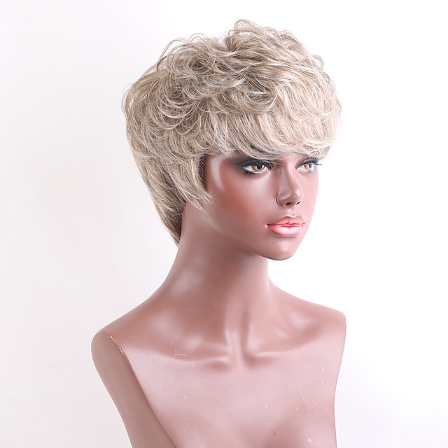 Human Hair Blend Wig Short Natural Wave Pixie Cut Short Hairstyles 2020 ...
