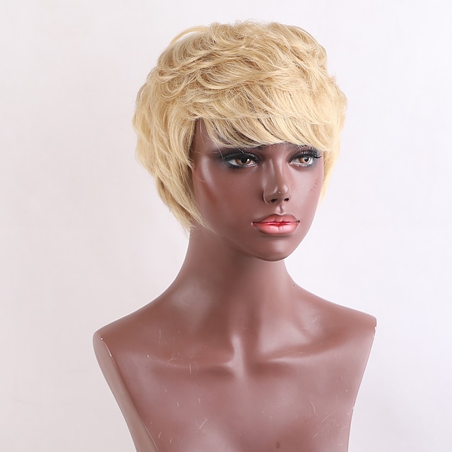Human Hair Blend Wig Short Natural Wave Pixie Cut Short Hairstyles 2020 ...