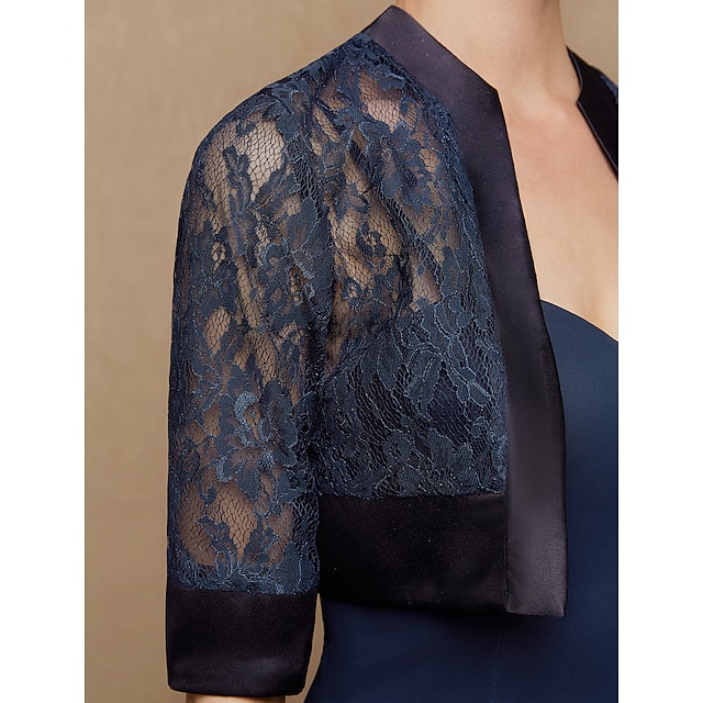 Half Sleeve Shrugs Lace / Satin Fall Wedding / Party / Evening Women's ...