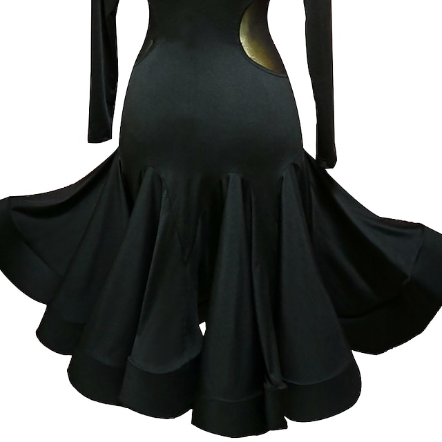 Latin Dance Dress Women's Performance Training Long Sleeve High Spandex ...