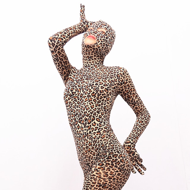 Zentai Suits Leopard Print Catsuit Skin Suit Animal Adults' Lycra ...