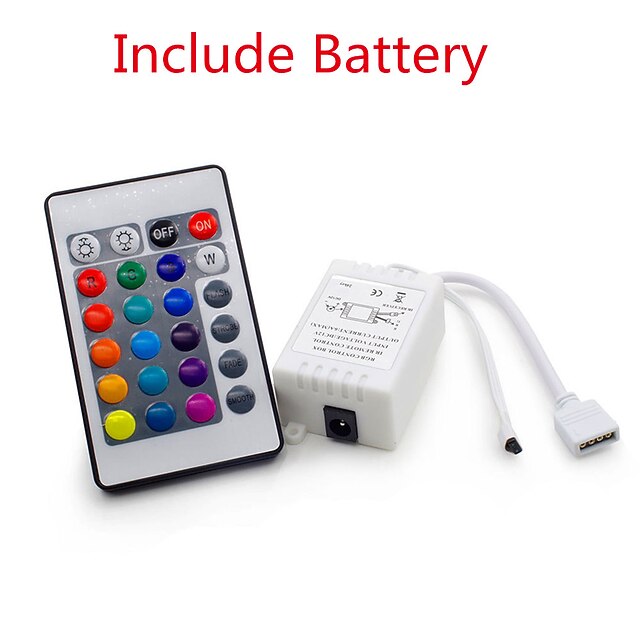 LED Strip Lights DIY Controller 24 Keys IR RGB Control Box Receiver IR ...