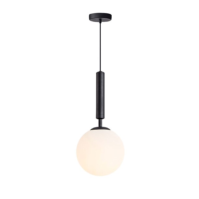 1-Light 20 cm Pendant Light Metal Glass Globe Electroplated Painted ...